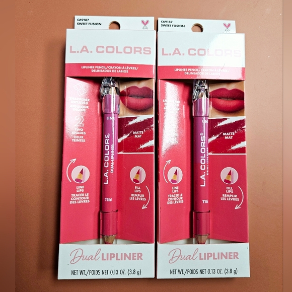 Makeup | Nwt 2 La Colors Dual Gel Lip Liners Wbuiltin Sharpeners Sweet ...
